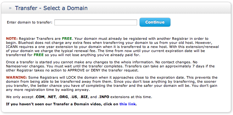 How to Transfer a Domain | Bluehost