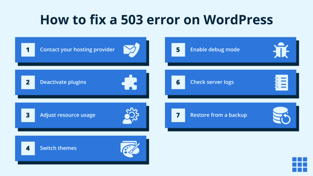 How to Fix WordPress 503 Errors and Restore Your Website