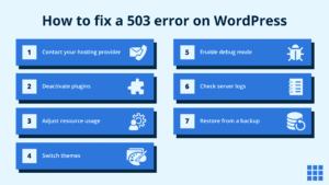 How to Fix WordPress 503 Errors and Restore Your Website